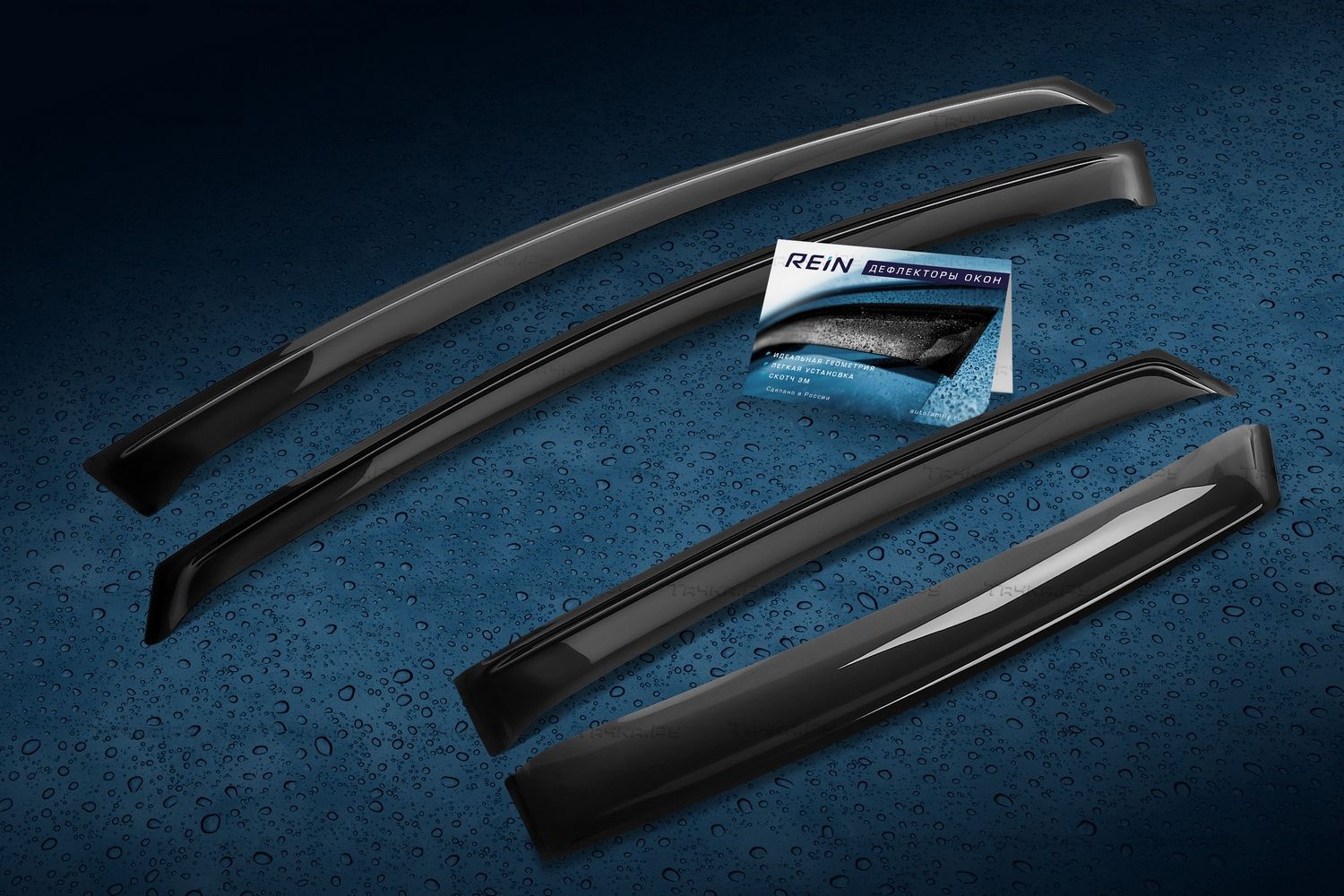 Дефлекторы REIN для окон (накладной скотч 3М) (4 шт.) Chevrolet Lacetti ...